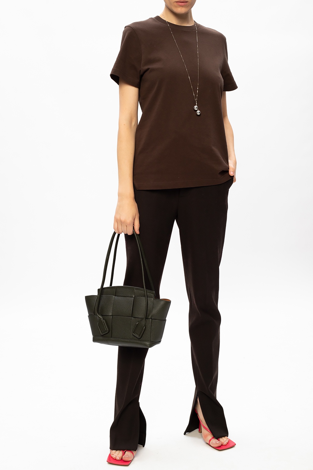 Brown Crewneck T - shirt Bottega Veneta Brown Crewneck T - shirt Bottega Veneta